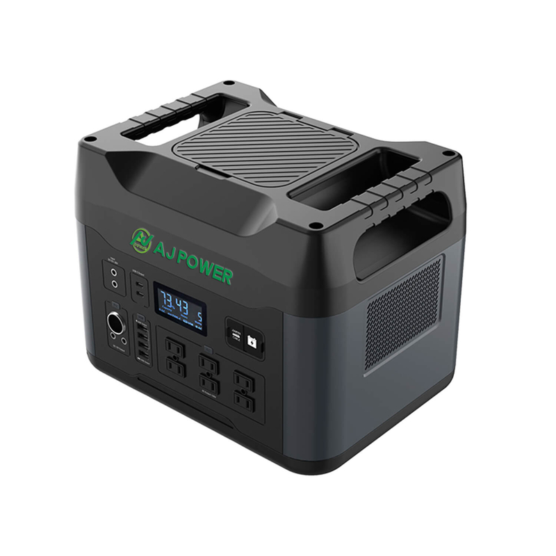 AJPB-62 DC 12v-30v Camping Portable Power Supply LiFePO4 1400Wh/1500W ...